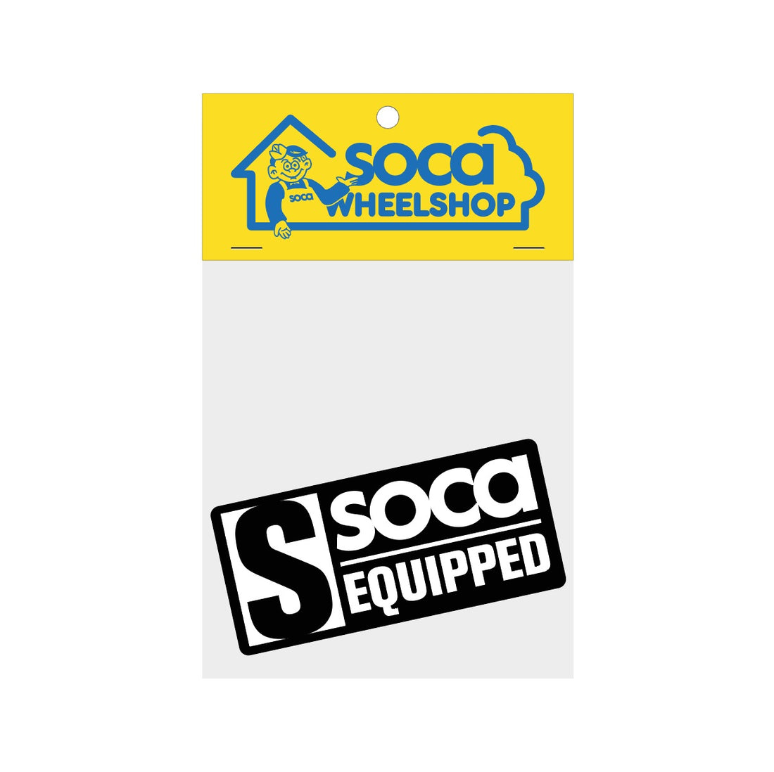 SOCA Equipped Black Sticker – SOCA Wheels